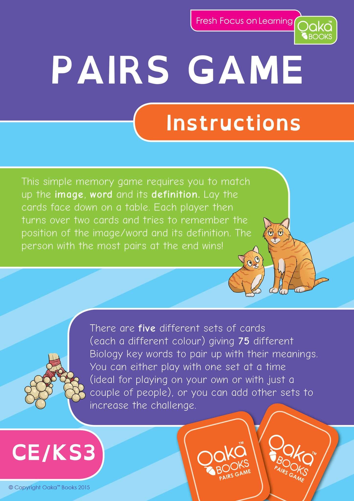 CE KS3 Biology | Pairs Game | Resources For Dyslexics