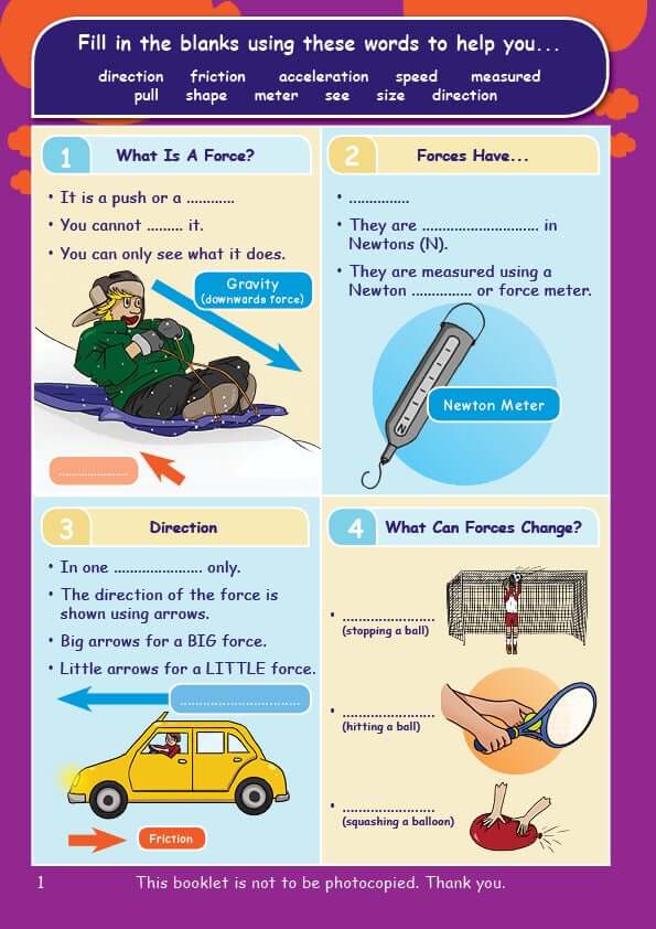 CE KS3 Physics: Forces | Revision Book | Resources For Dyslexics