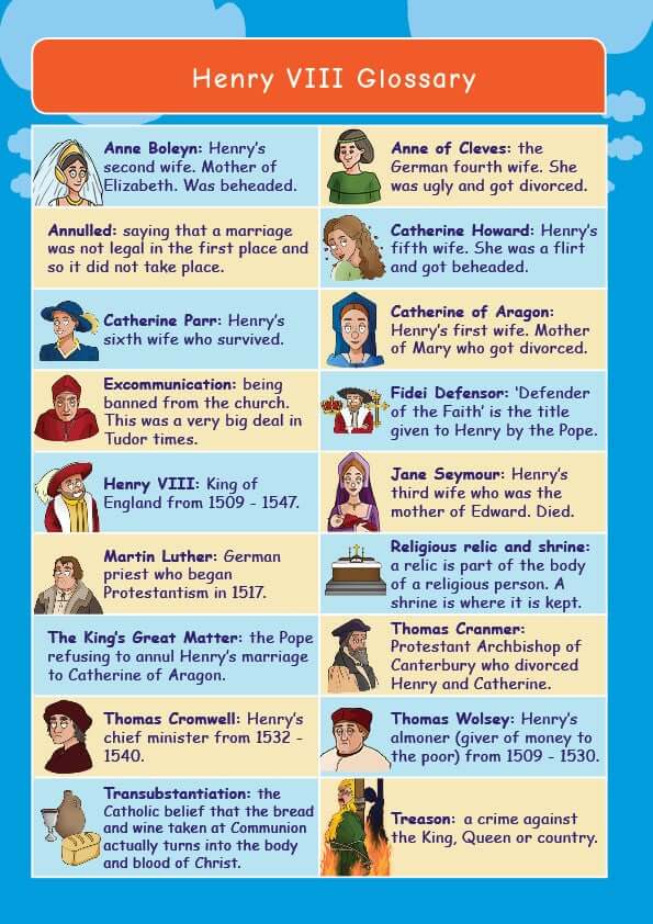 CE KS3 History: Henry VIII | Revision | Resources For Dyslexics