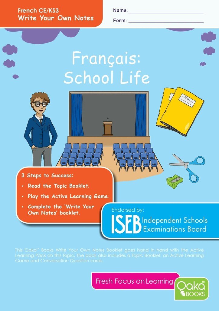 CE KS3 French: School Life | Revision Book | Resources For Dyslexics